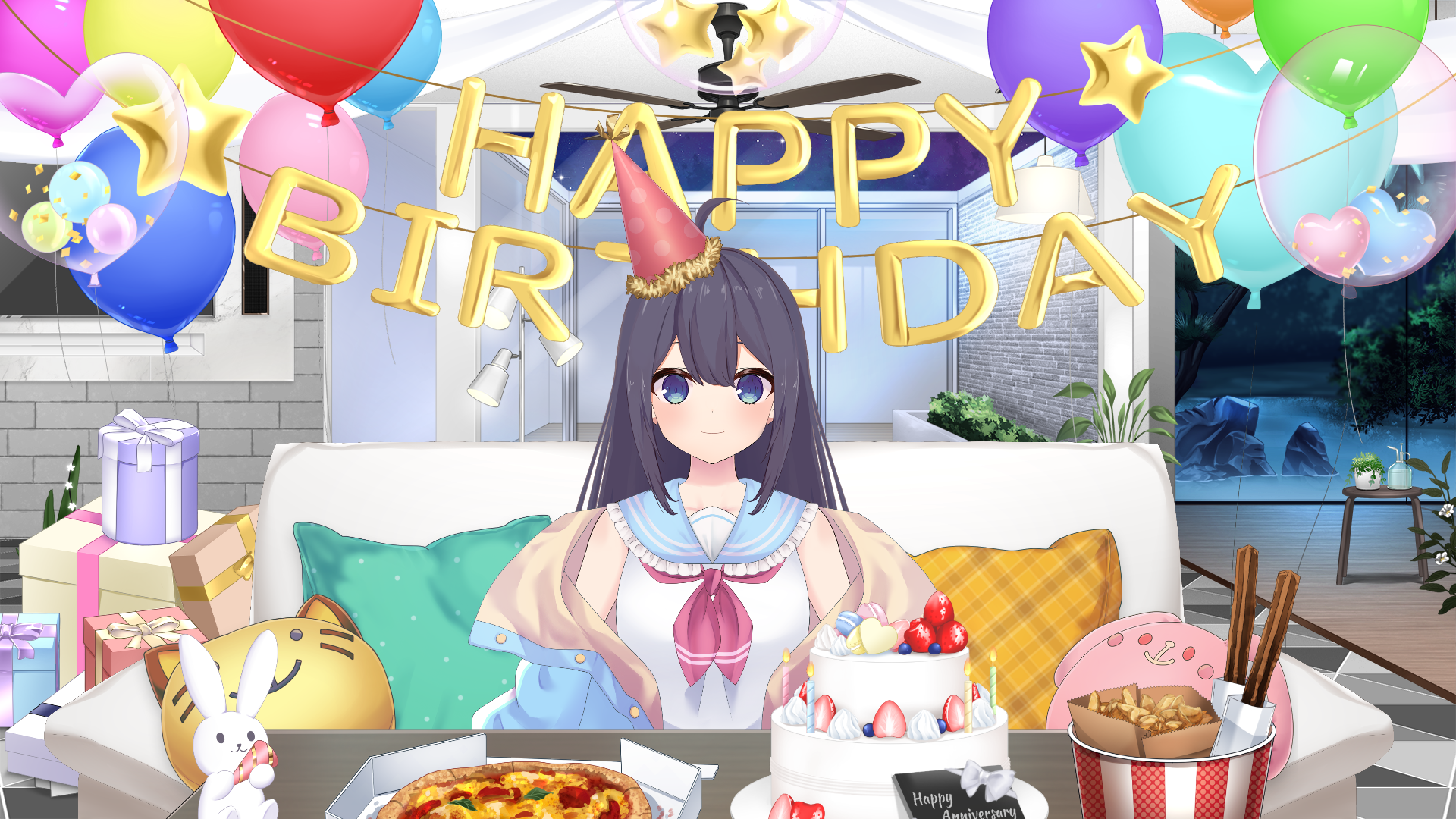 年1イベント！お誕生日のVTuber用背景素材レシピ - Vtem